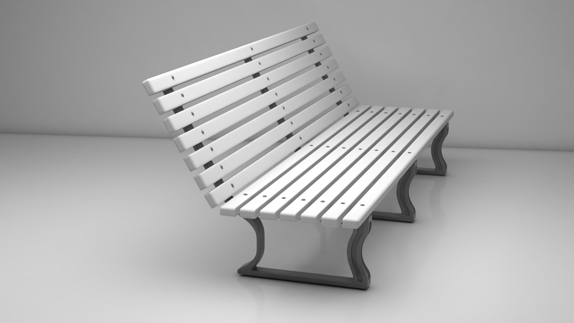 Park bench model 3D - TurboSquid 1883646