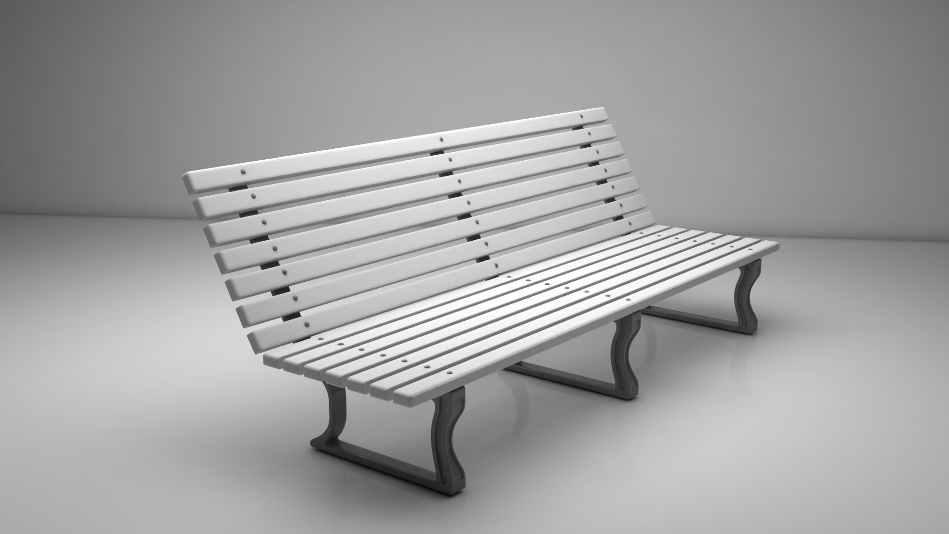 Park bench model 3D - TurboSquid 1883646