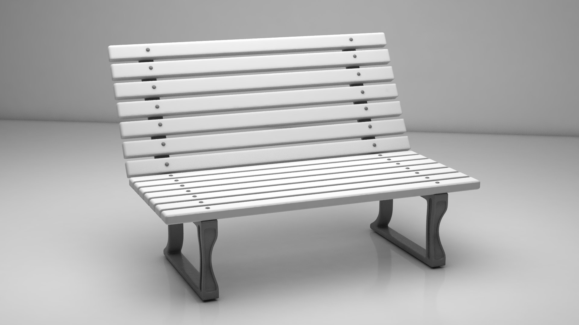 Park bench model 3D - TurboSquid 1883646