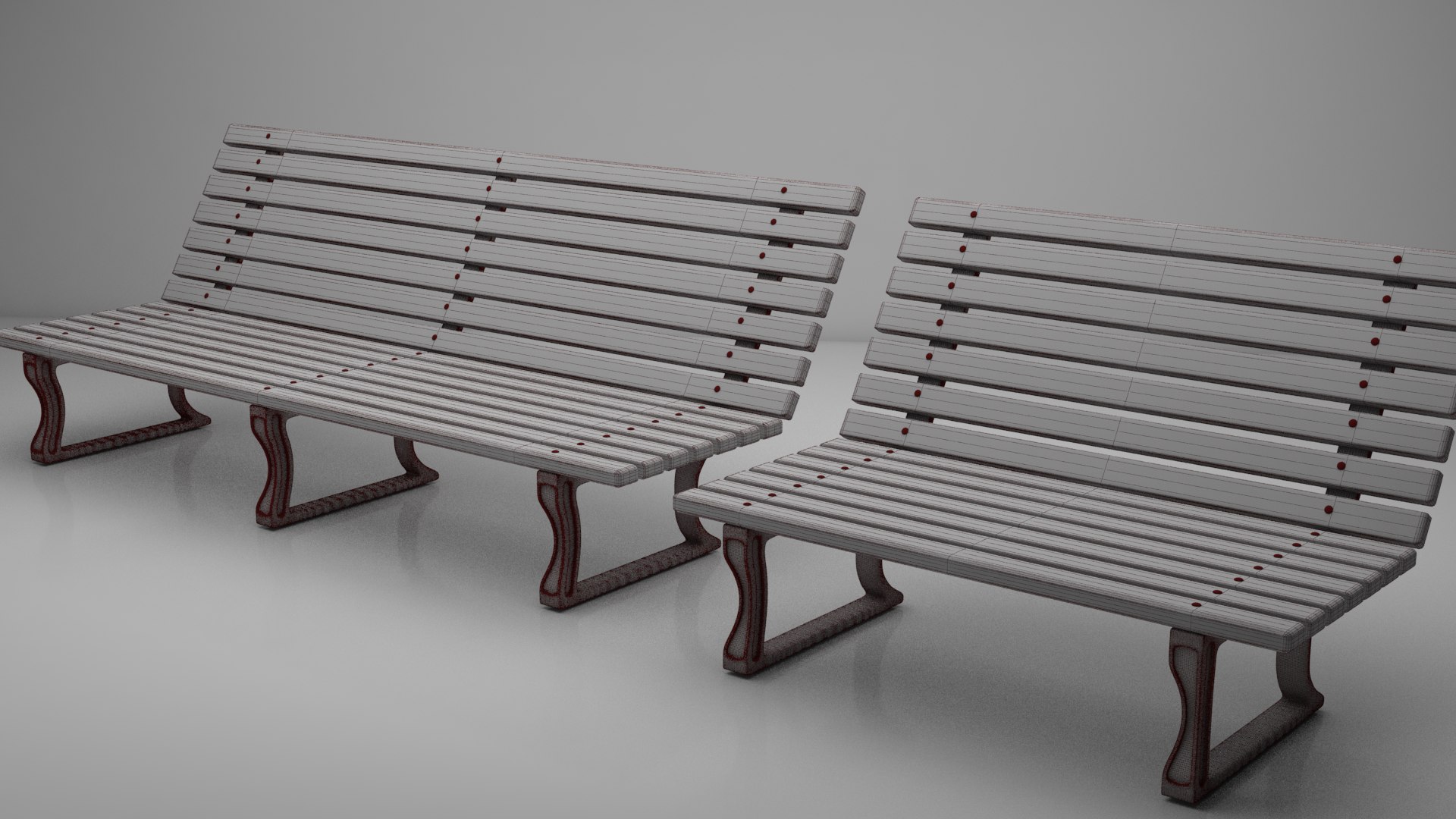 Park bench model 3D - TurboSquid 1883646