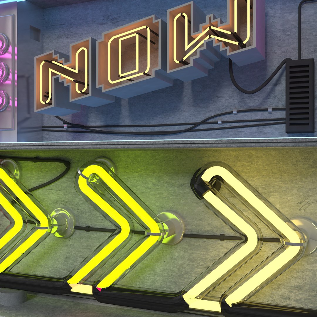 3D Realistic Neon Light Sign - TurboSquid 1157947