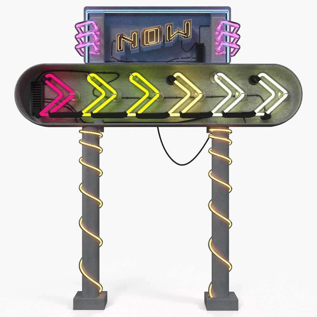 3D Realistic Neon Light Sign - TurboSquid 1157947