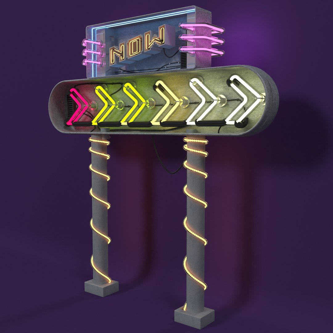 3D Realistic Neon Light Sign - TurboSquid 1157947