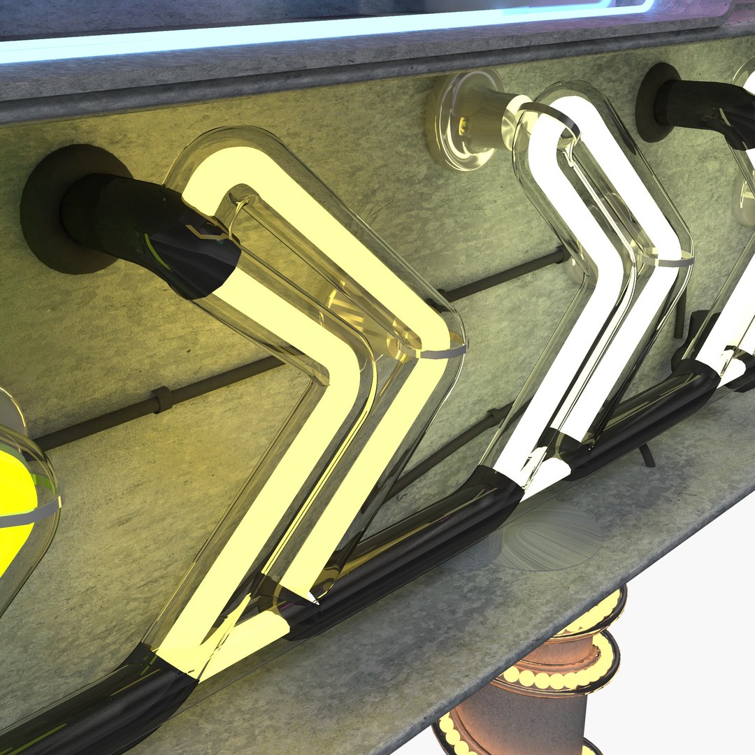 3D Realistic Neon Light Sign - TurboSquid 1157947