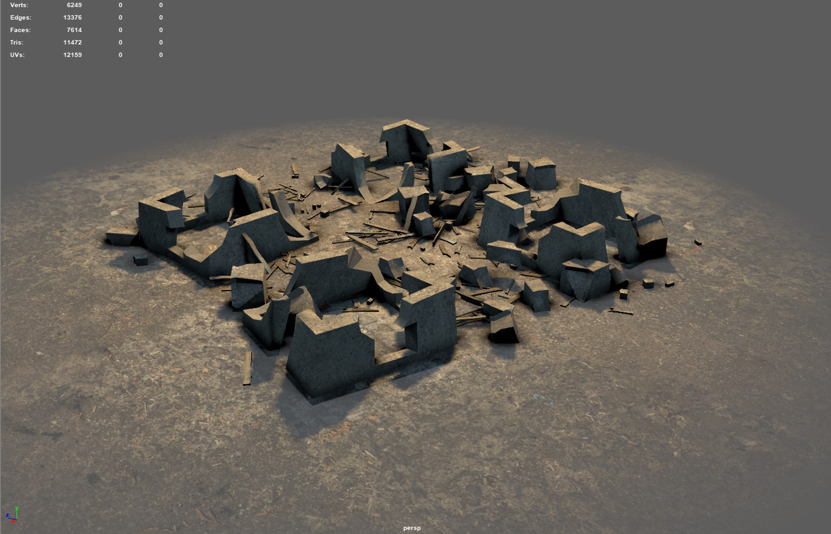 3D destroyed unity realtime model - TurboSquid 1396353