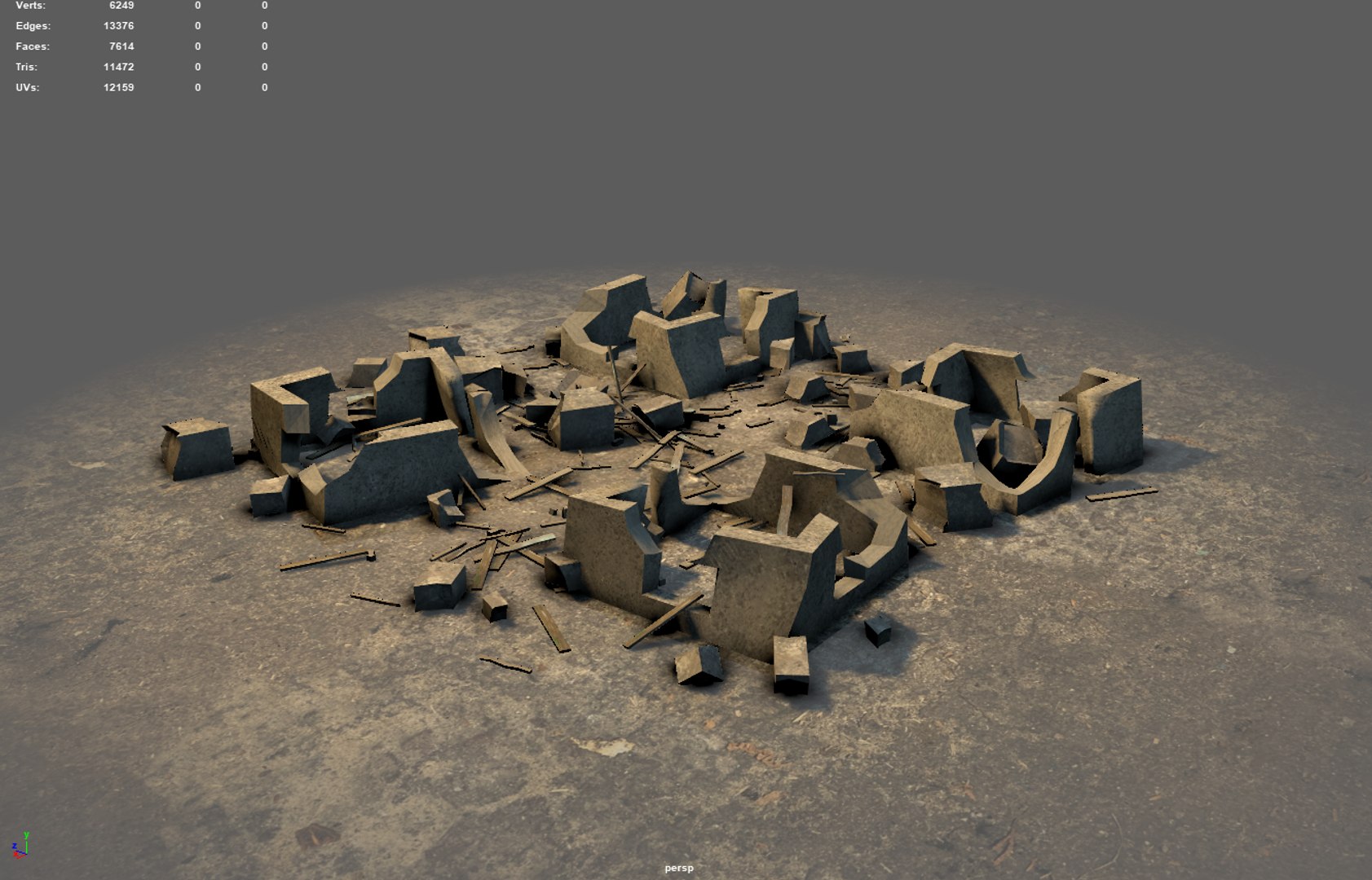 3D destroyed unity realtime model - TurboSquid 1396353