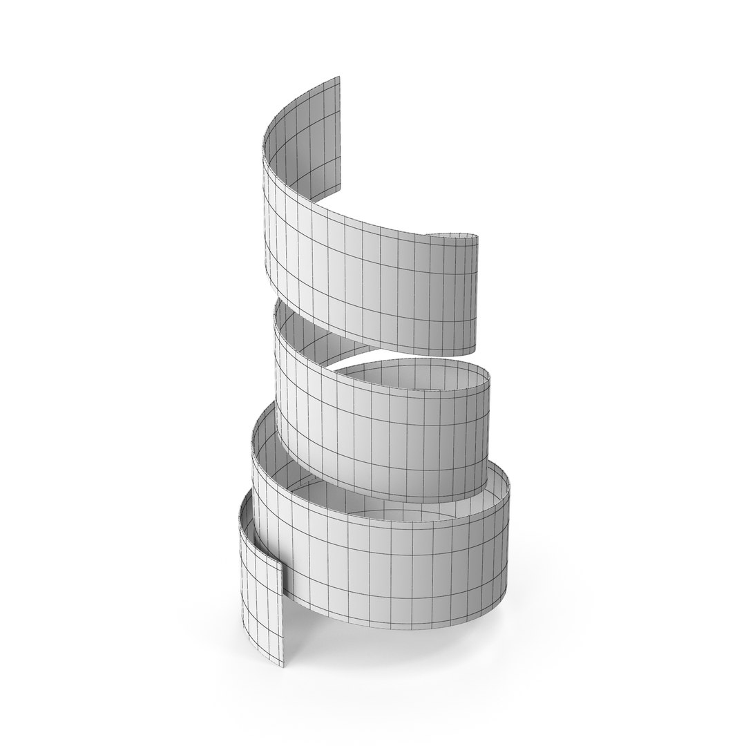 Red Curly Ribbon model - TurboSquid 2028118