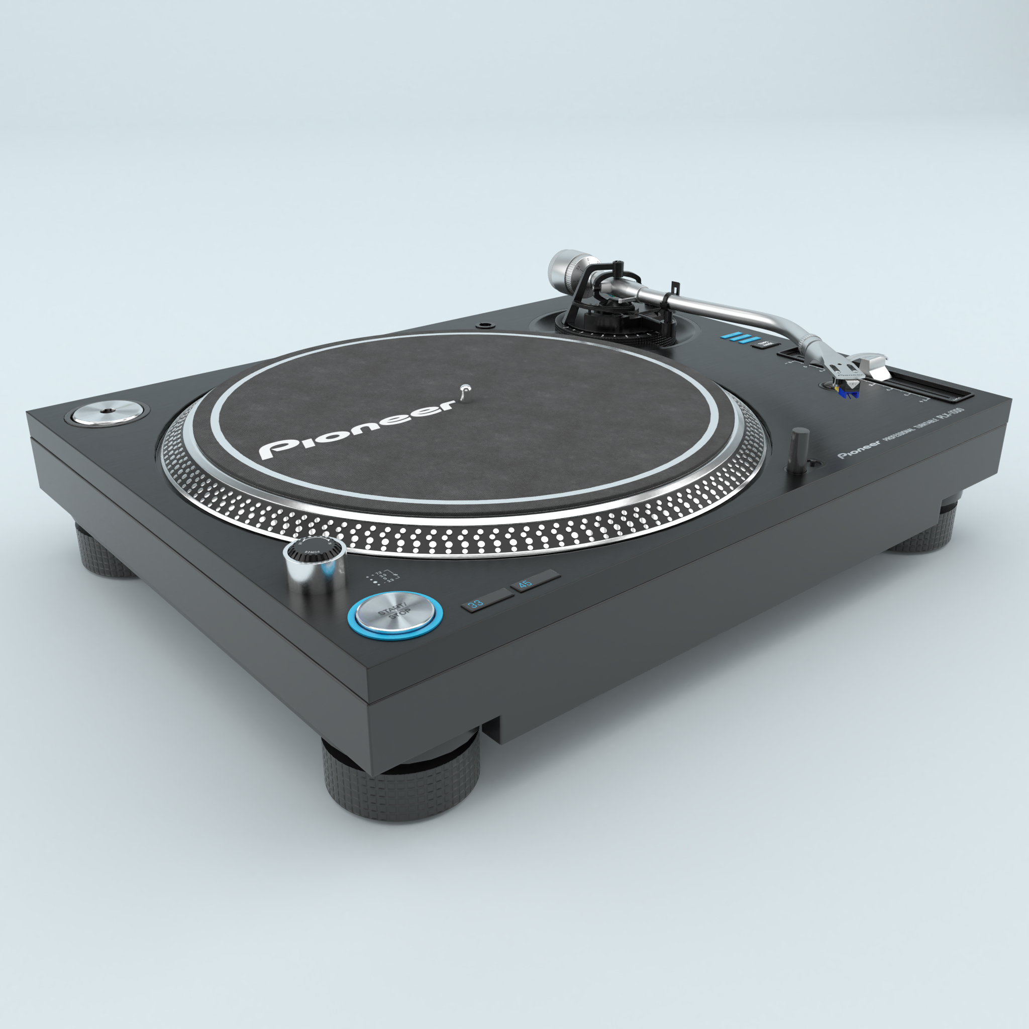 DJ Turntable Pioneer PLX 1000 model - TurboSquid 1747848