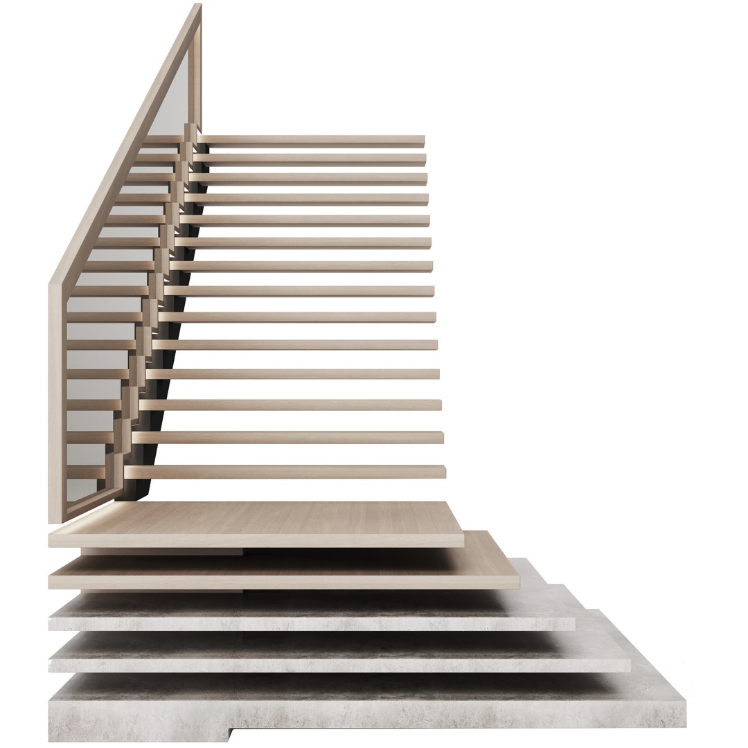 Stairs 3D Model - TurboSquid 2092151