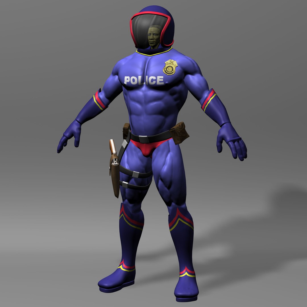 Police Policeman Human 3d Model