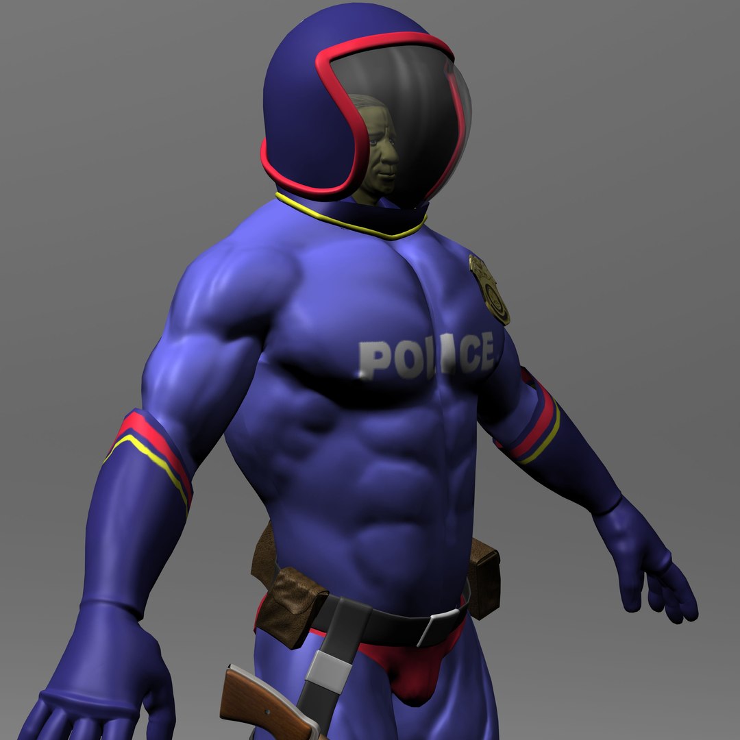 Police Policeman Human 3d Model