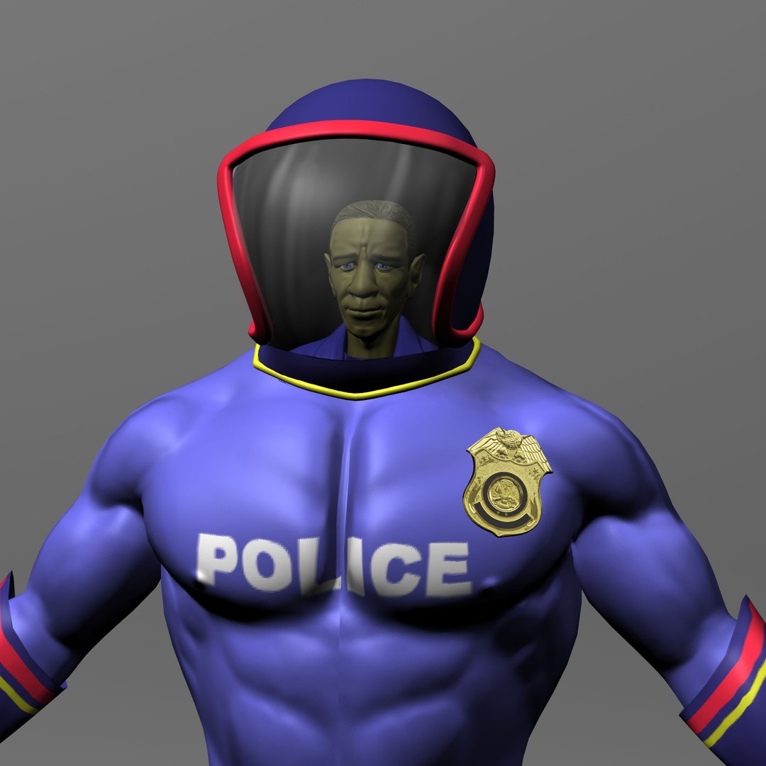 Police Policeman Human 3d Model