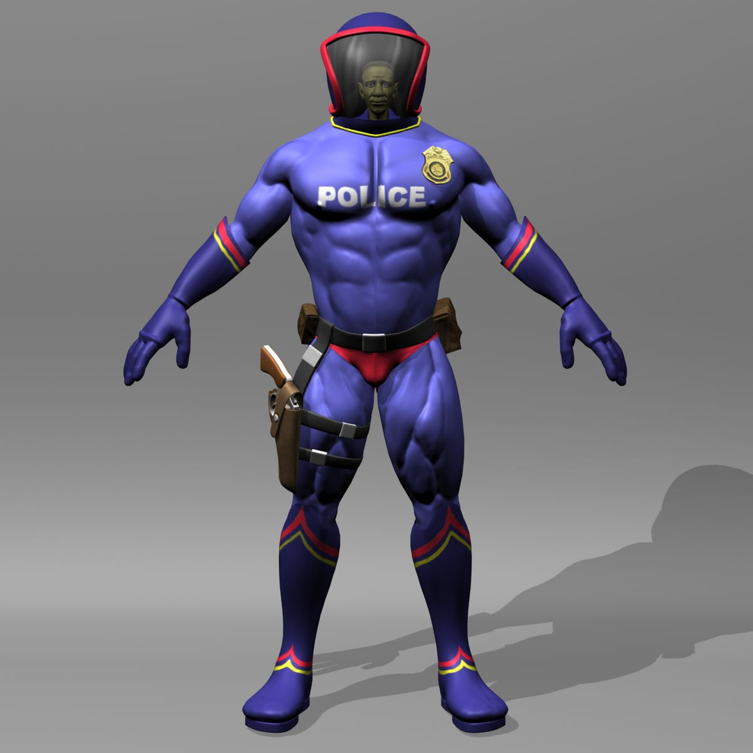 Police Policeman Human 3d Model
