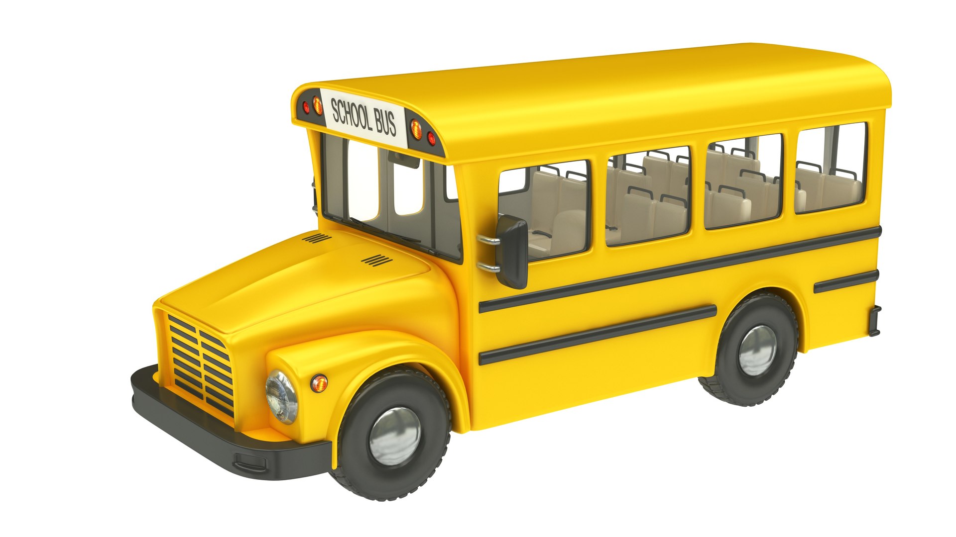 Cartoon School Bus 3D Model - TurboSquid 2217768