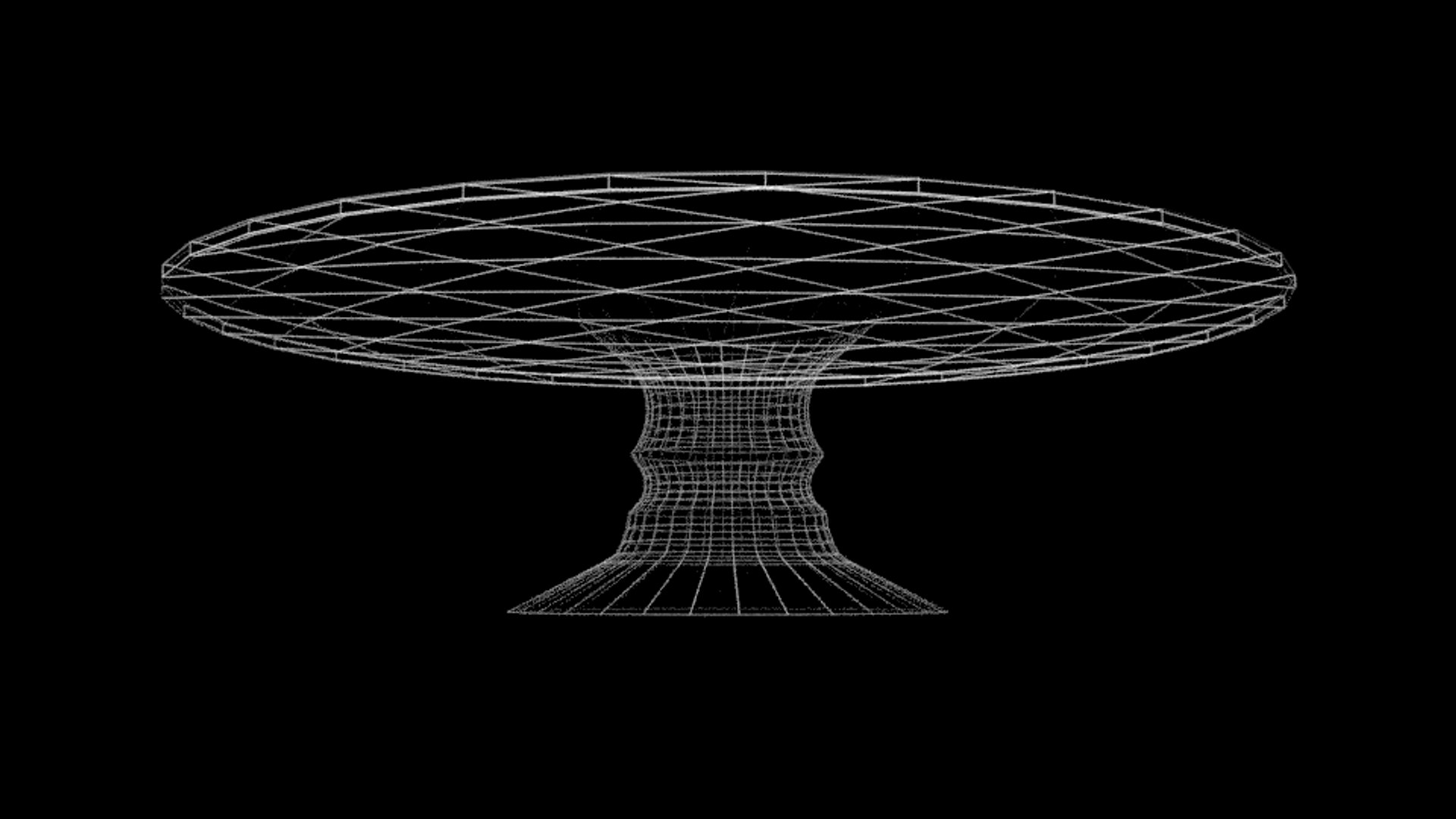 3d simple glass table