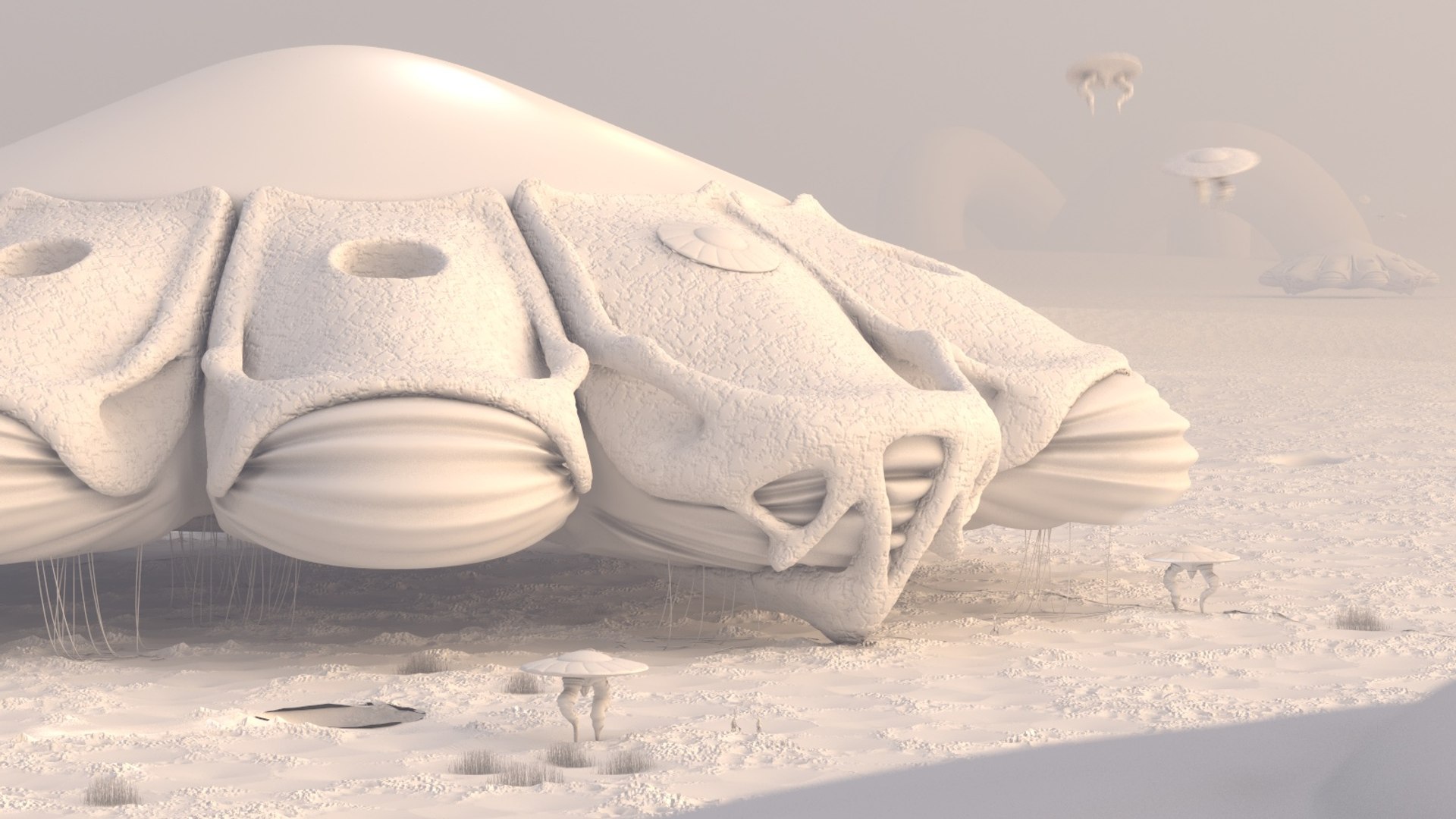 3d Scene Alien Planet Mothership