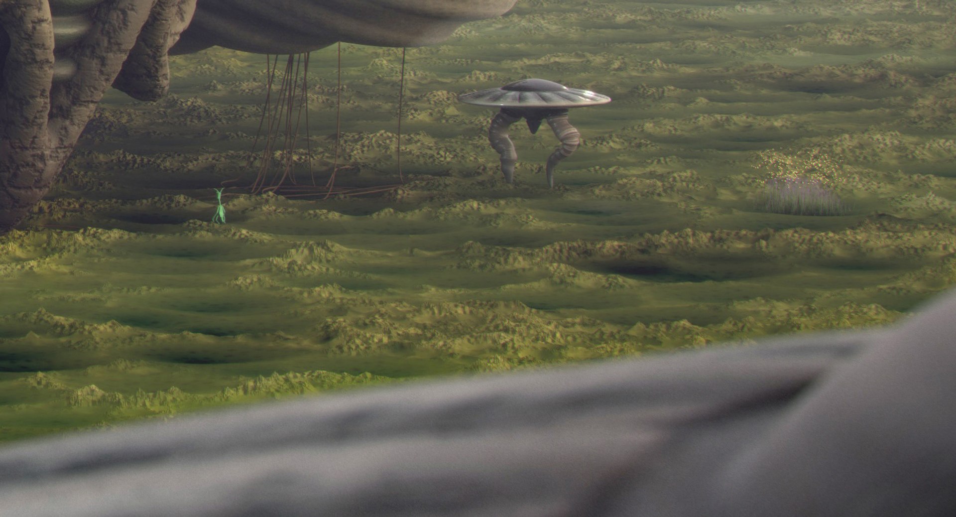 3d Scene Alien Planet Mothership