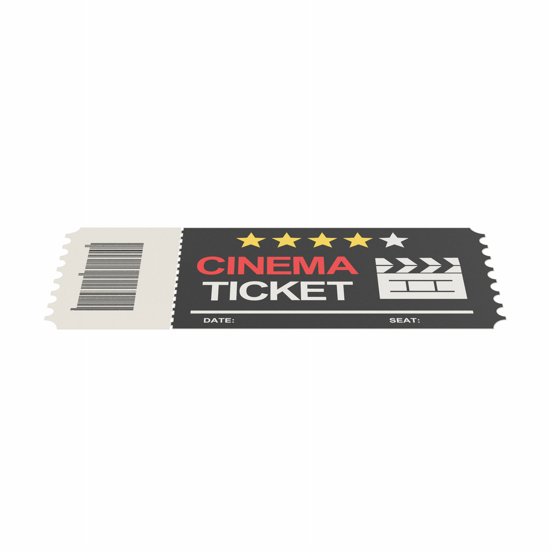 3D Cinema Ticket - TurboSquid 2069518