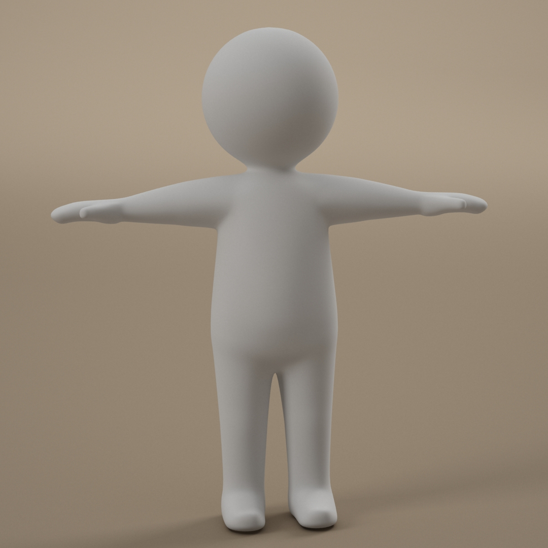 3d Model White Man
