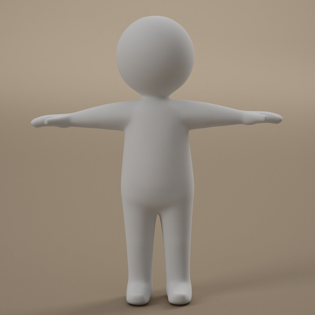 3d Model White Man