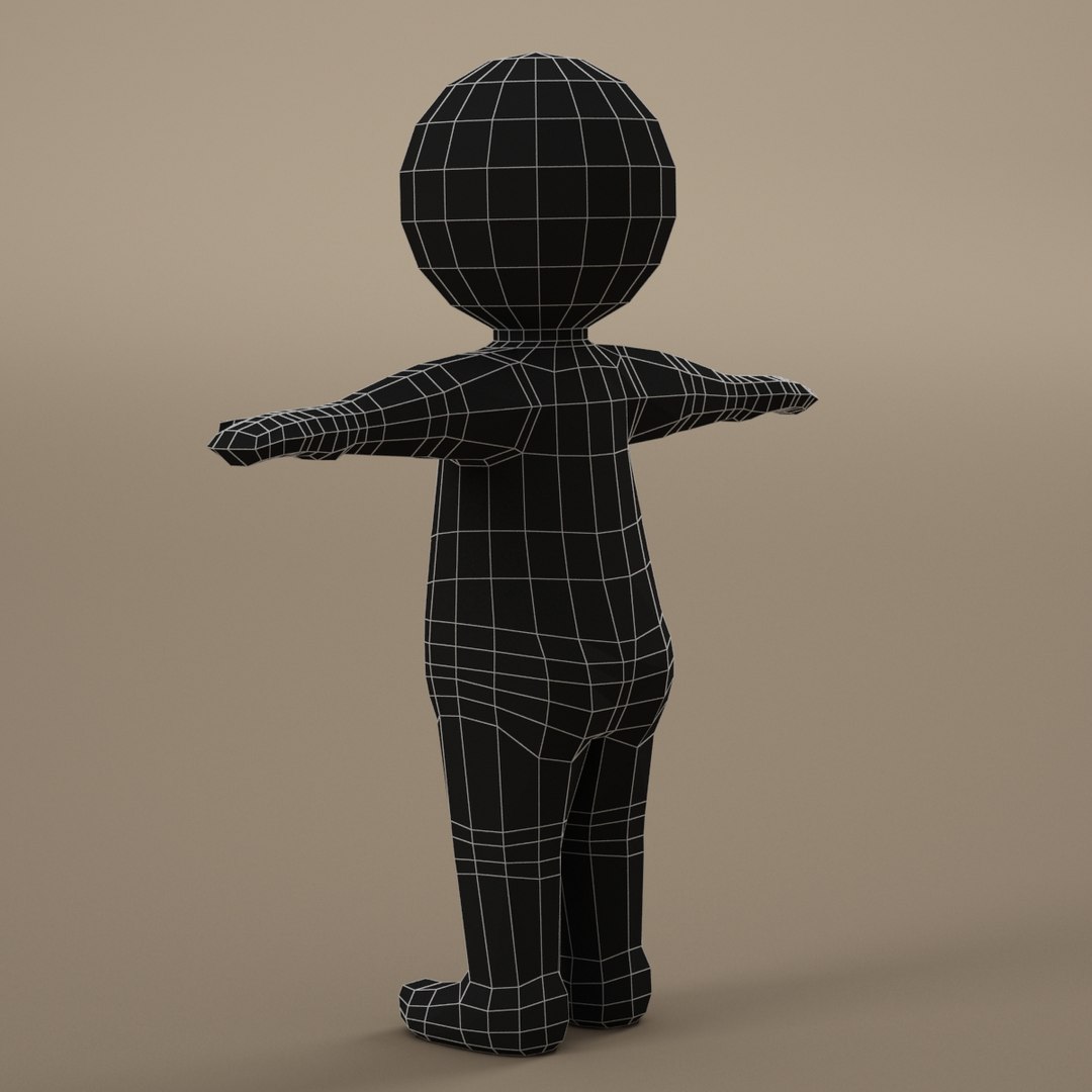 3d Model White Man