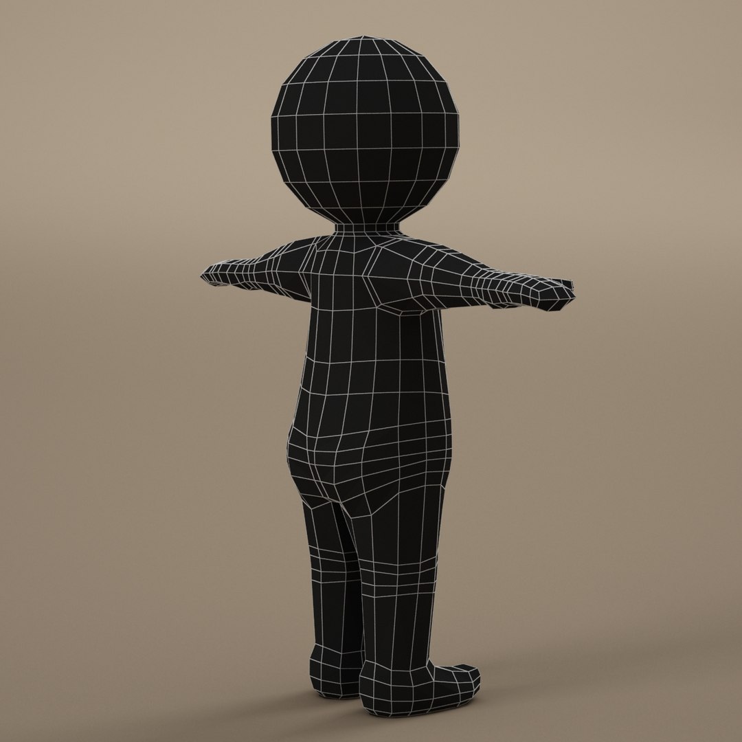 3d Model White Man