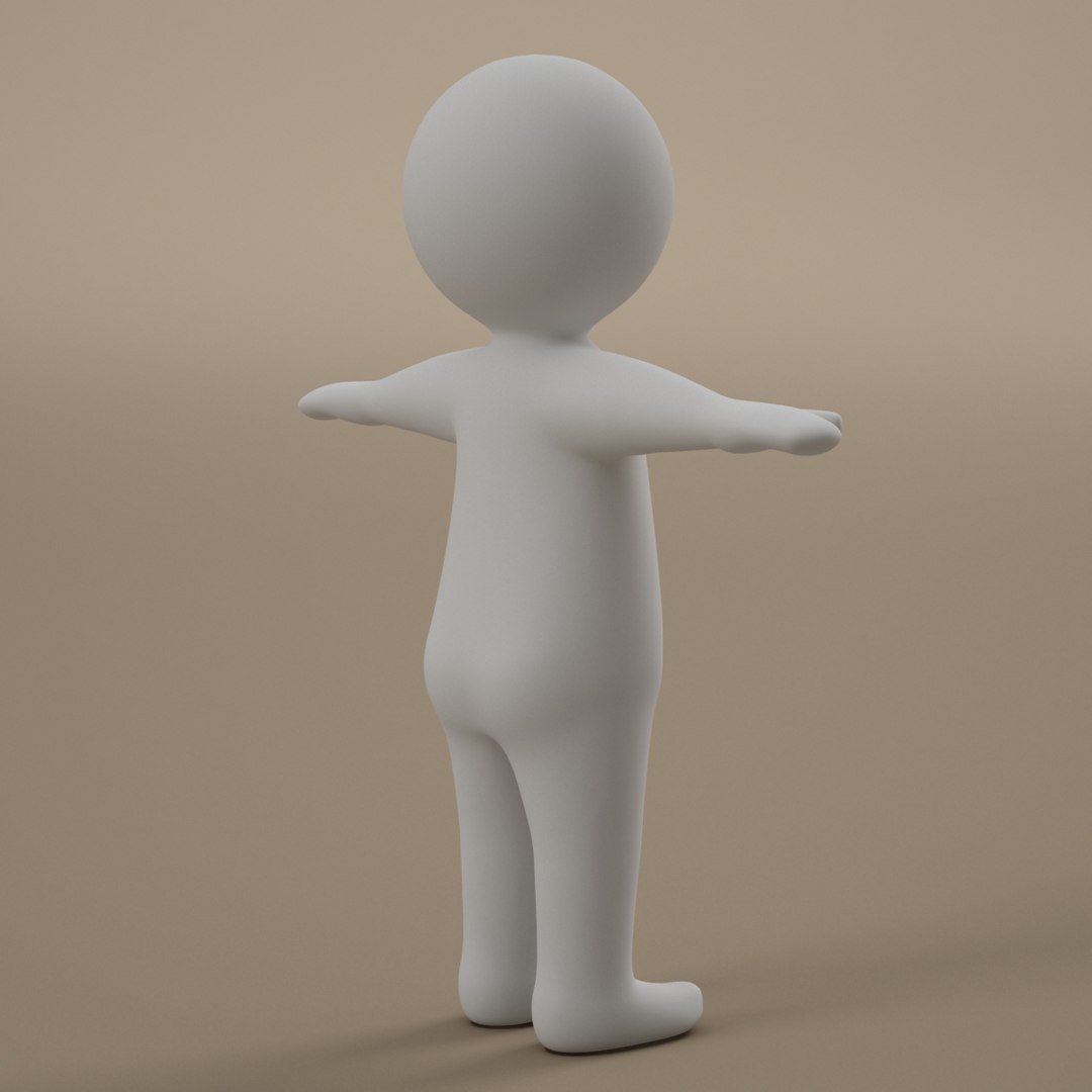 3d Model White Man