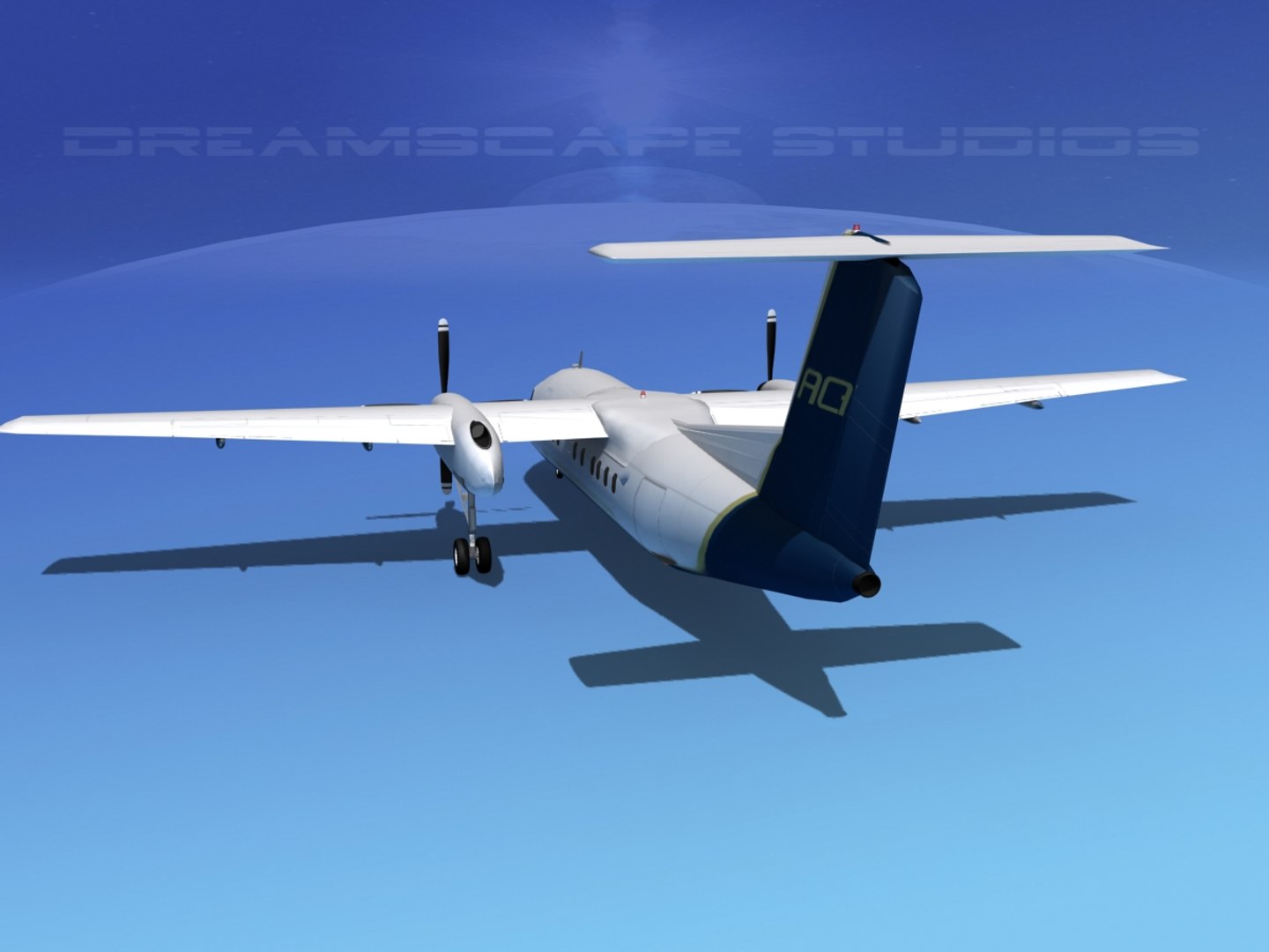 Dhc-8-100 Dash 8 3d Model