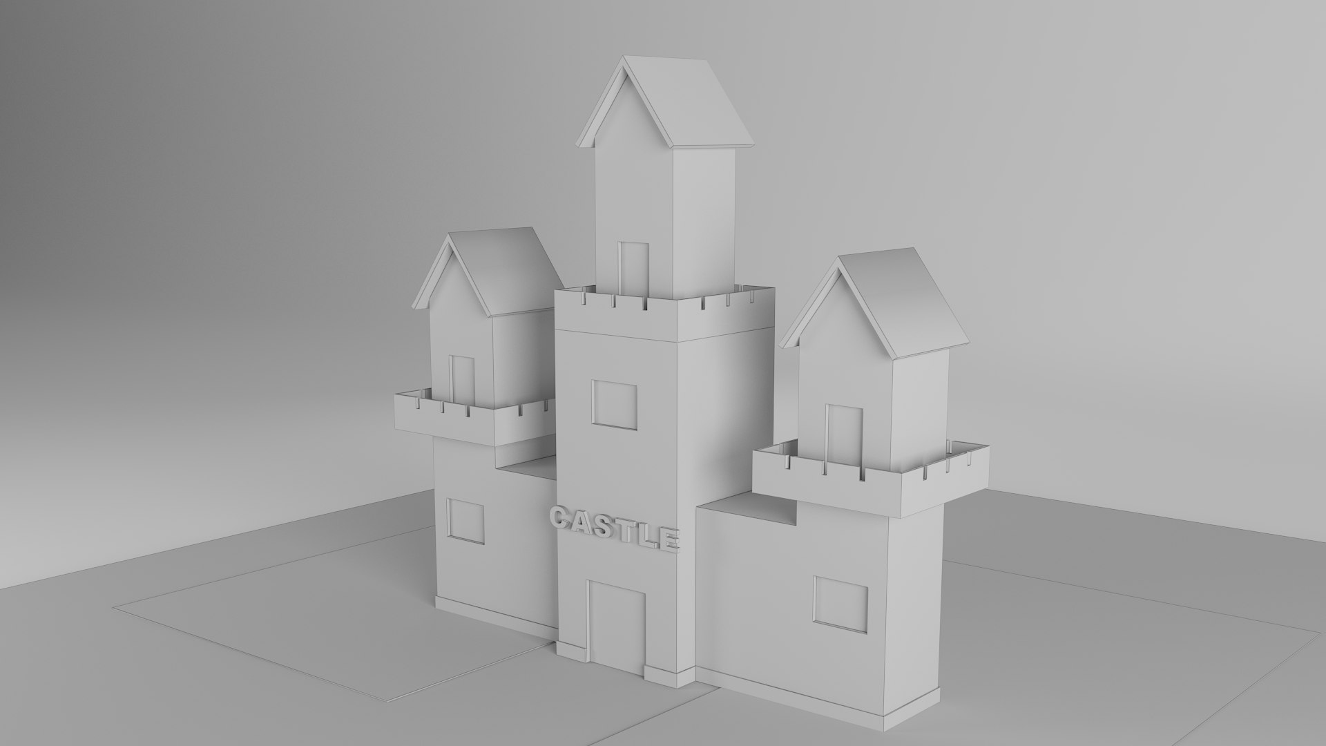 3D LOWPOLY CASTLE - TurboSquid 1948441