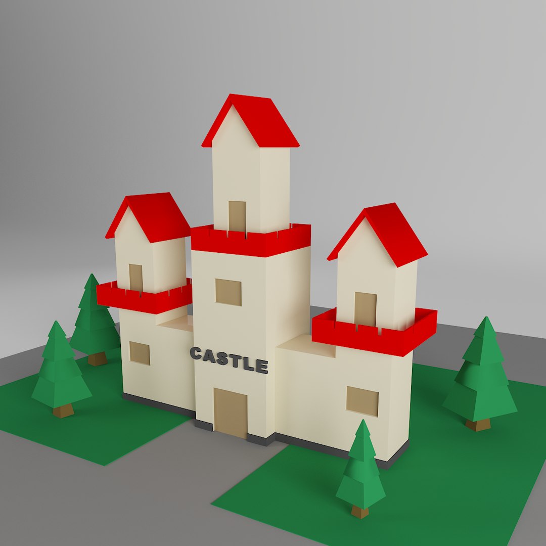 3D LOWPOLY CASTLE - TurboSquid 1948441