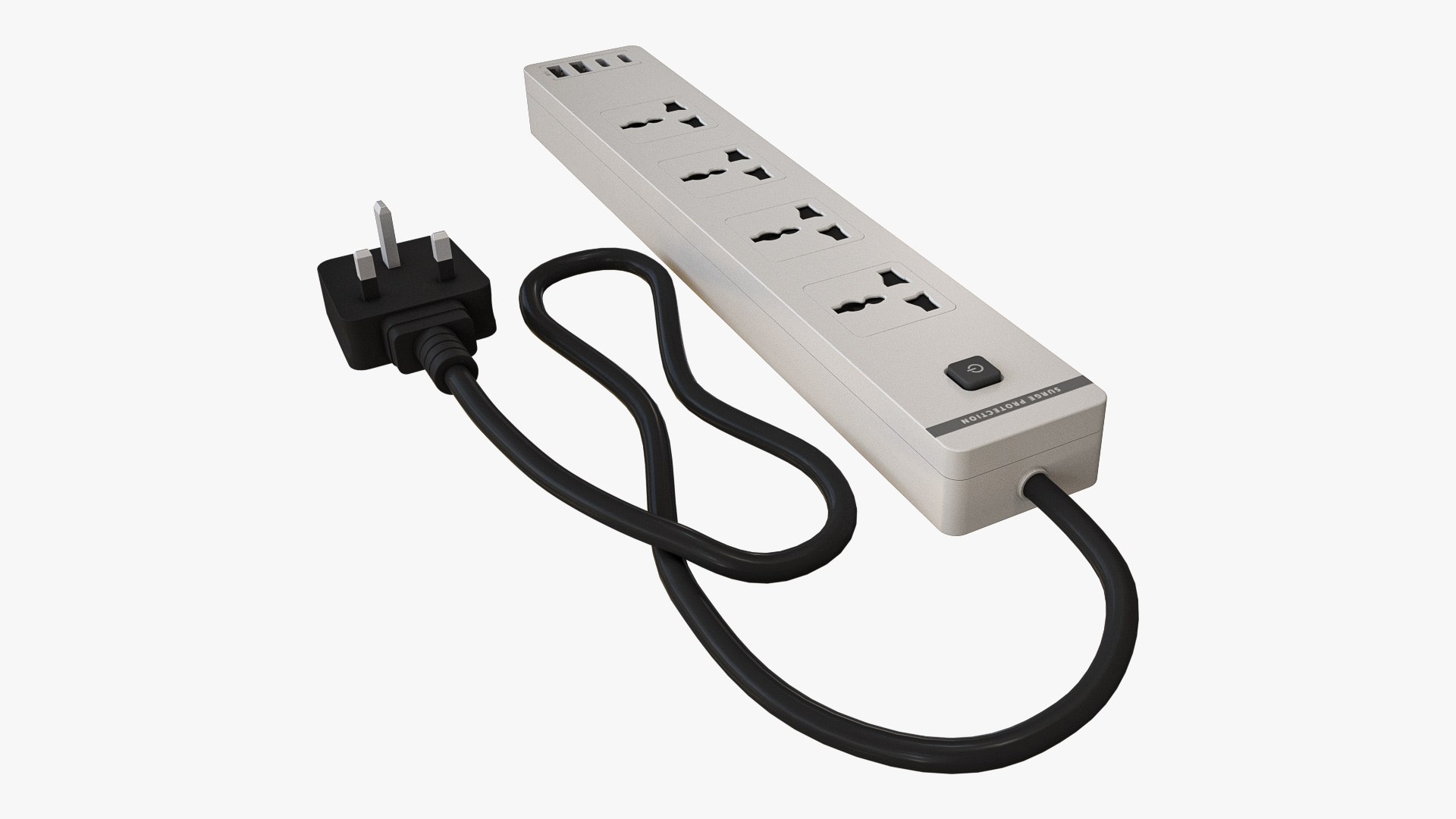 3D 4-Way Extension Lead - TurboSquid 2114346