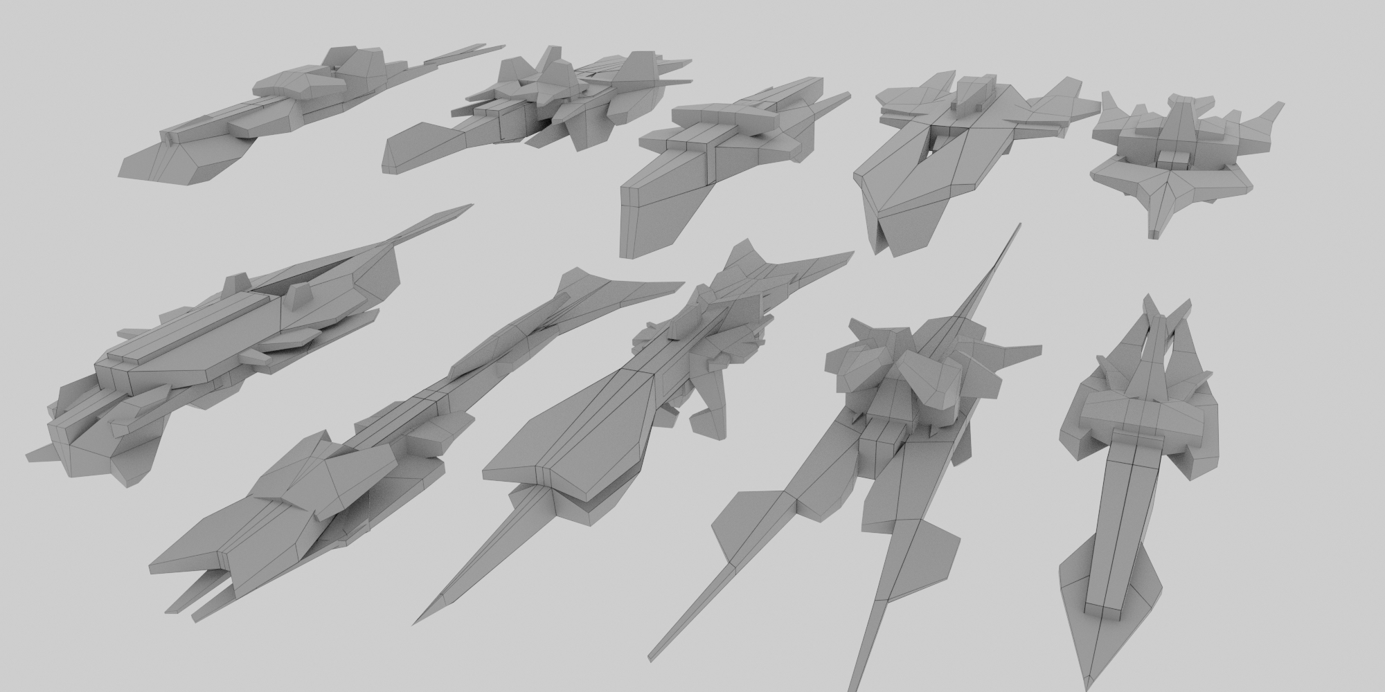 modelo 3d Spaceship Basemesh Kitbash - Paquete de 100 modelos ...