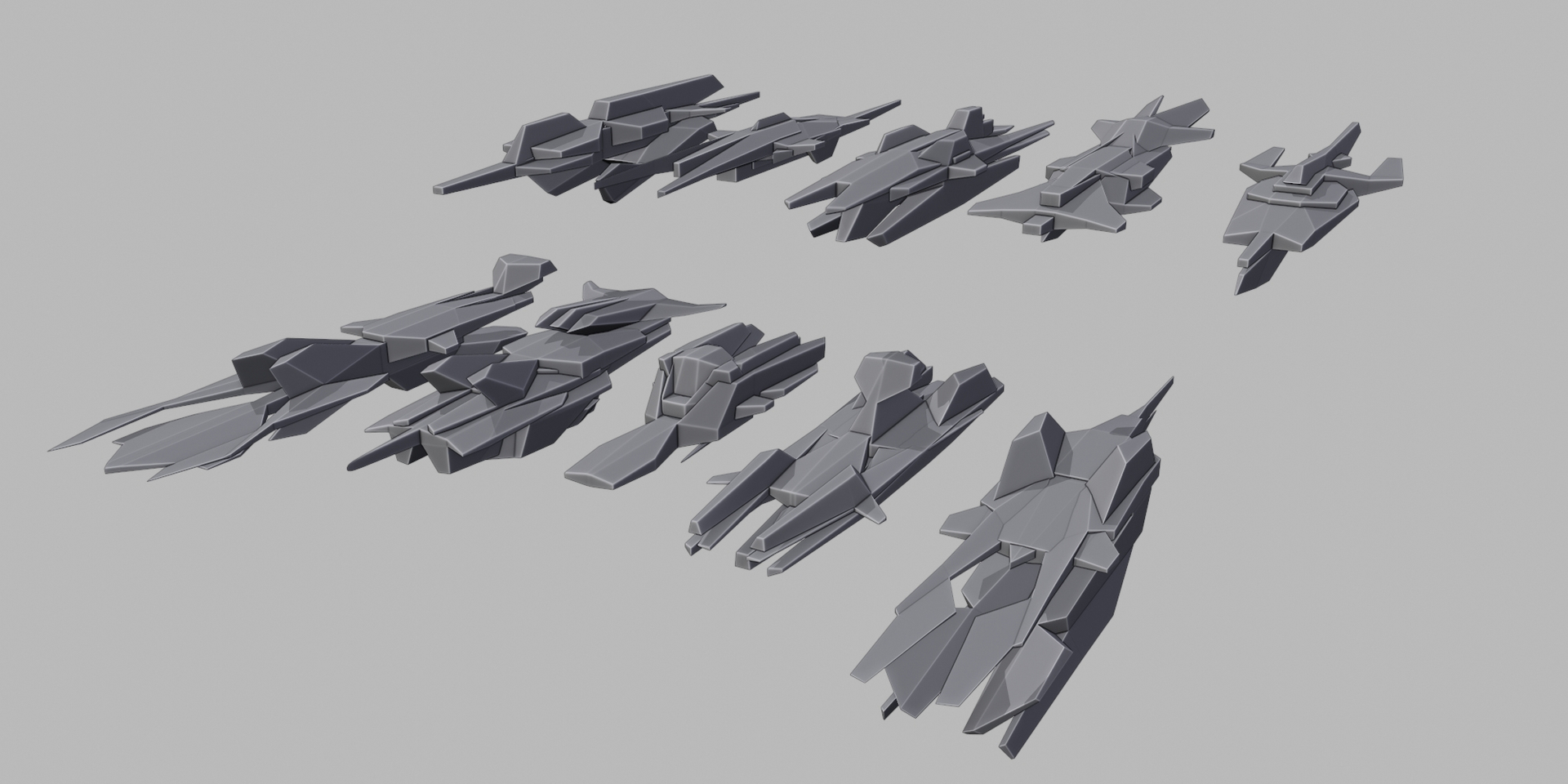 modelo 3d Spaceship Basemesh Kitbash - Paquete de 100 modelos ...