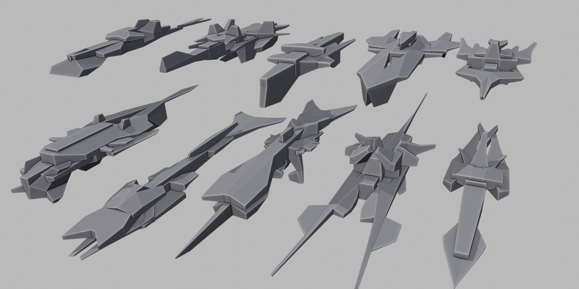 modelo 3d Spaceship Basemesh Kitbash - Paquete de 100 modelos ...