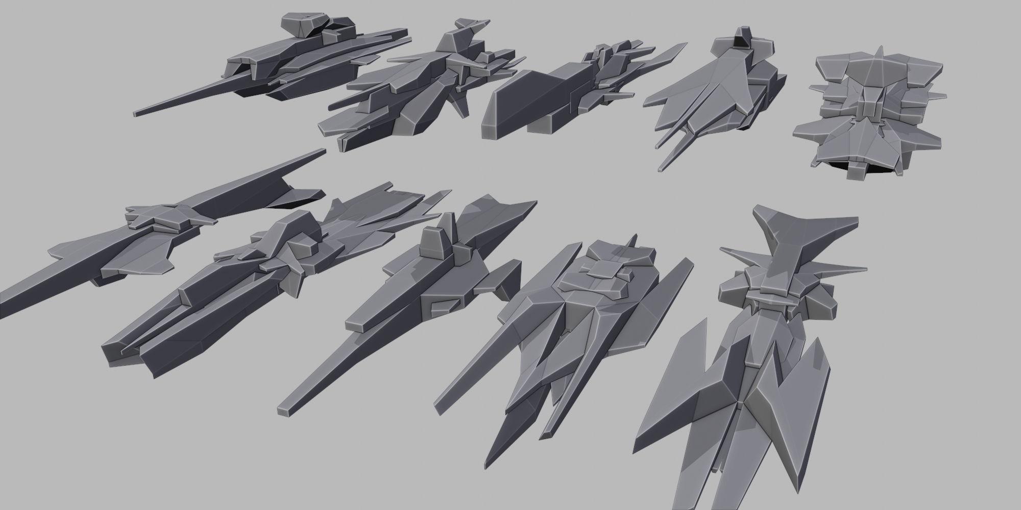 modelo 3d Spaceship Basemesh Kitbash - Paquete de 100 modelos ...