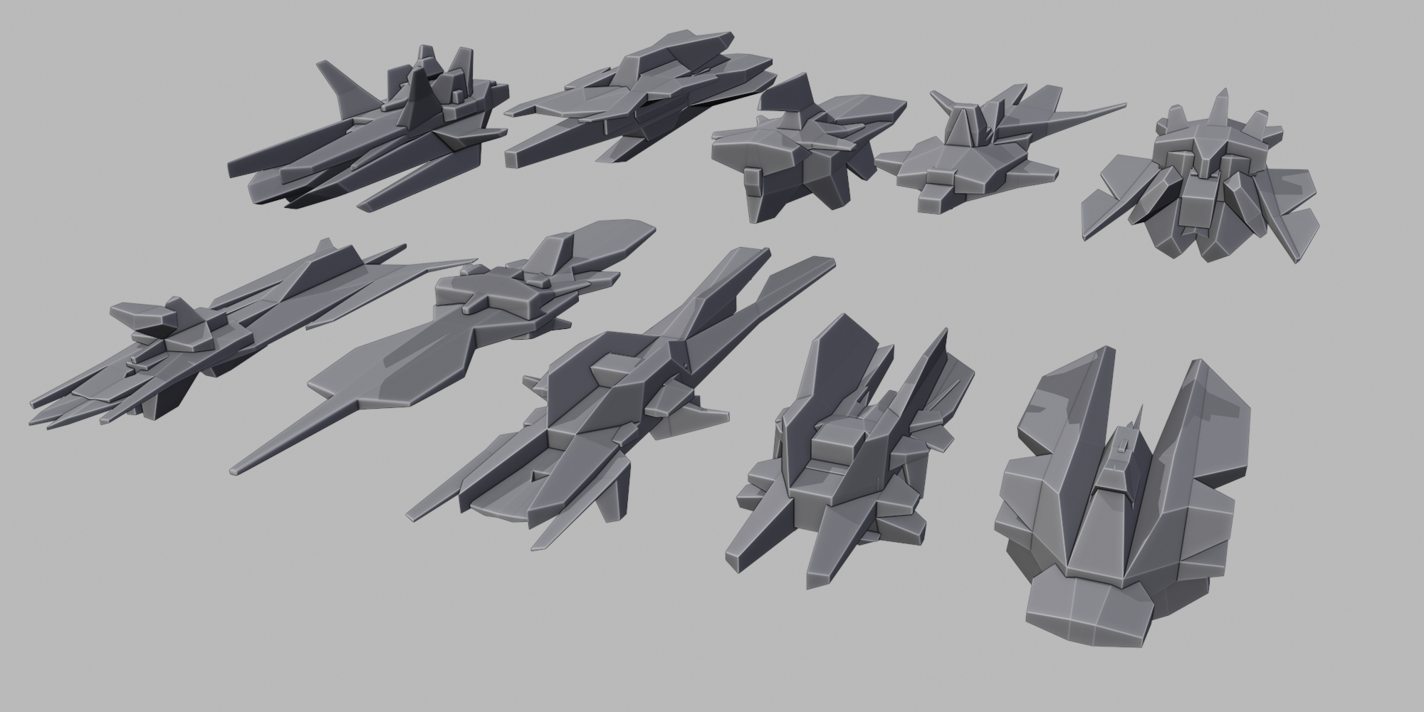 modelo 3d Spaceship Basemesh Kitbash - Paquete de 100 modelos ...