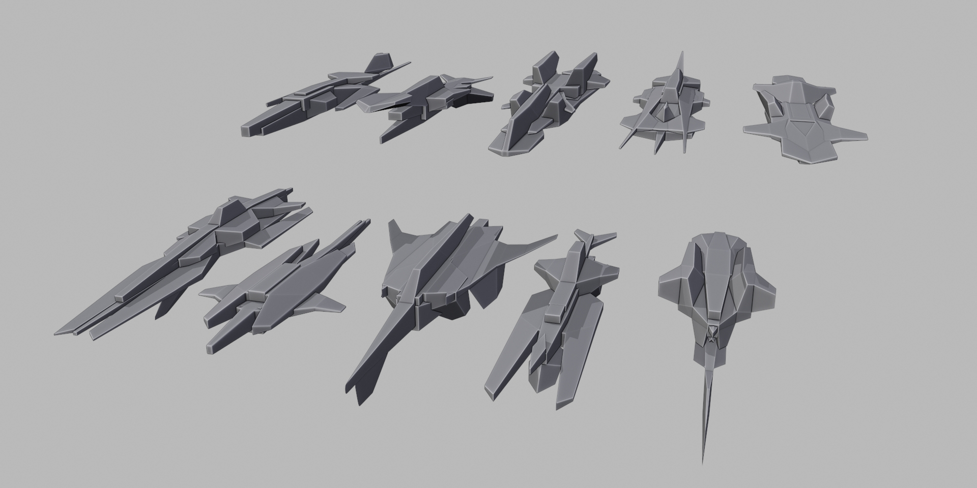 modelo 3d Spaceship Basemesh Kitbash - Paquete de 100 modelos ...