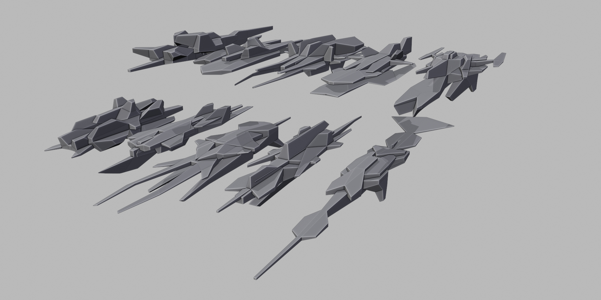 modelo 3d Spaceship Basemesh Kitbash - Paquete de 100 modelos ...
