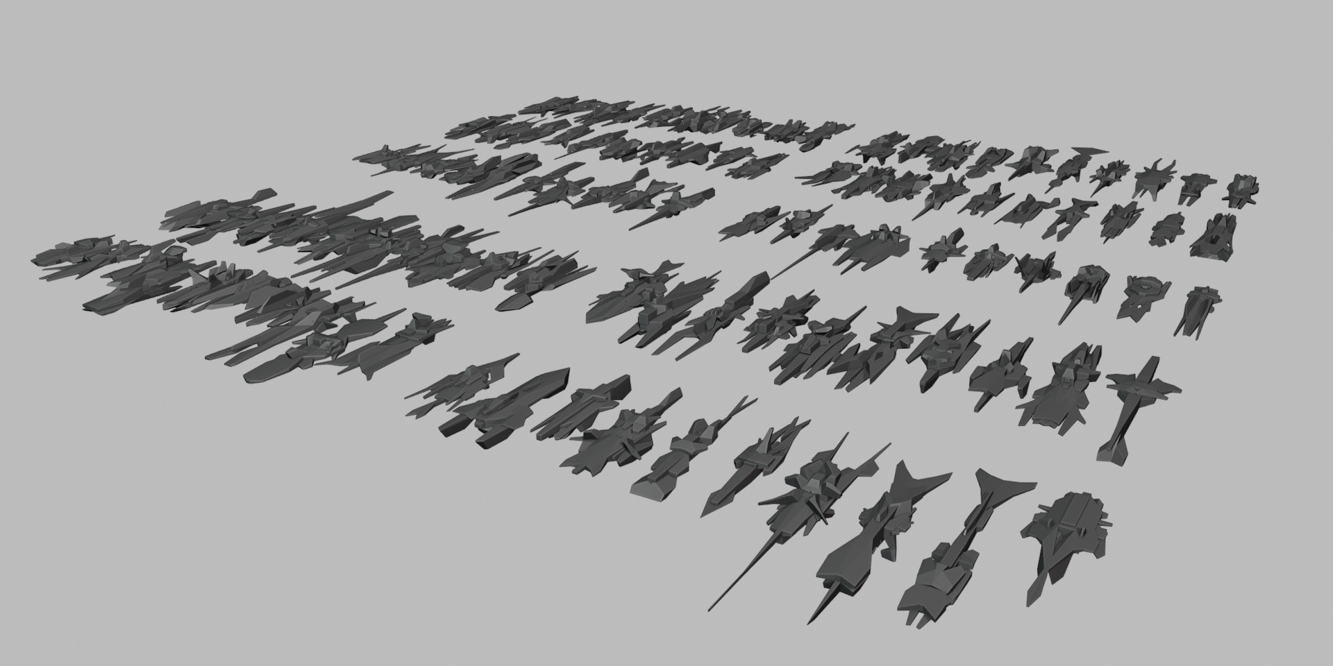 modelo 3d Spaceship Basemesh Kitbash - Paquete de 100 modelos ...