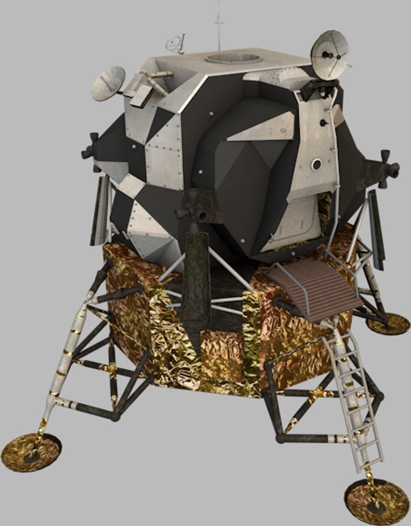 3d Model Of Apollo Lunar Module Alsep