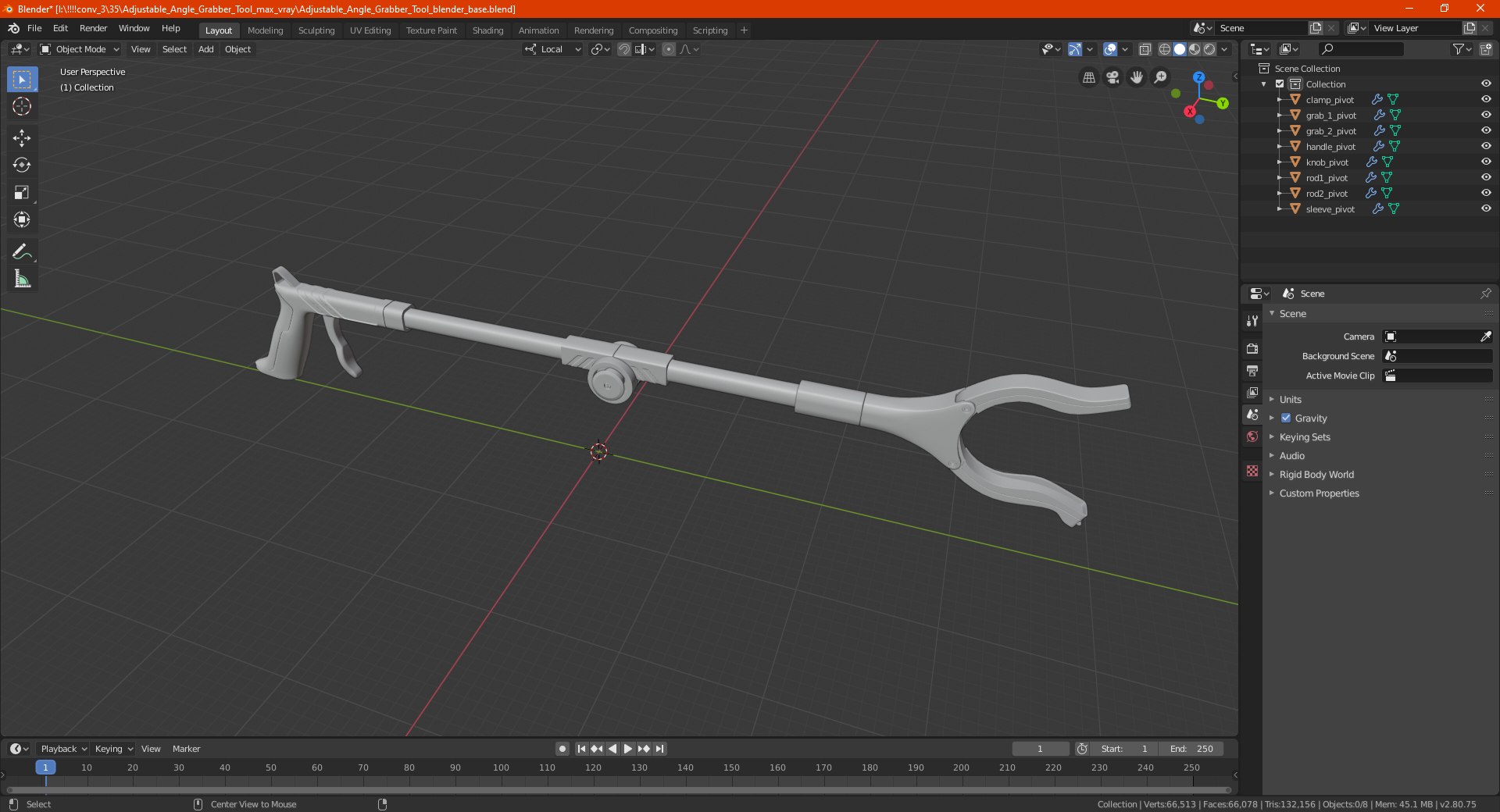 Adjustable angle grabber tool 3D model - TurboSquid 1693085