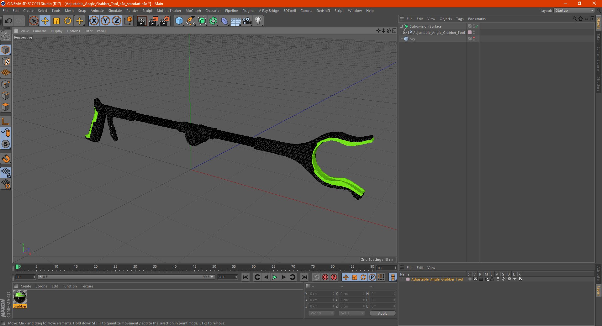 Adjustable angle grabber tool 3D model - TurboSquid 1693085