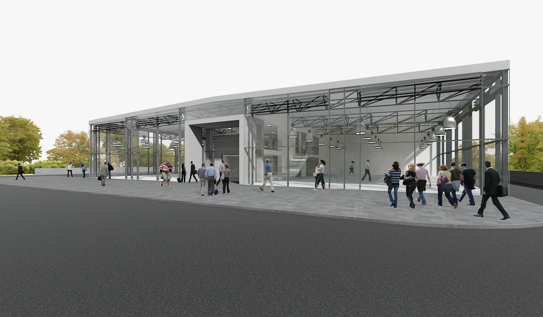 Car Building Architecture 3d Model