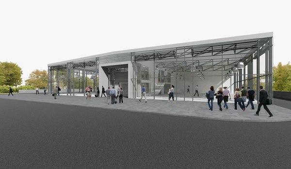 car building architecture 3d model