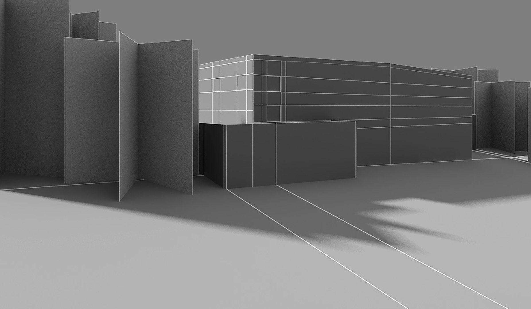 Car Building Architecture 3d Model