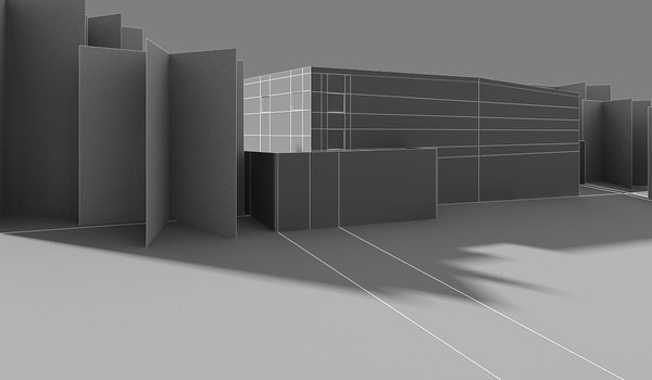 car building architecture 3d model