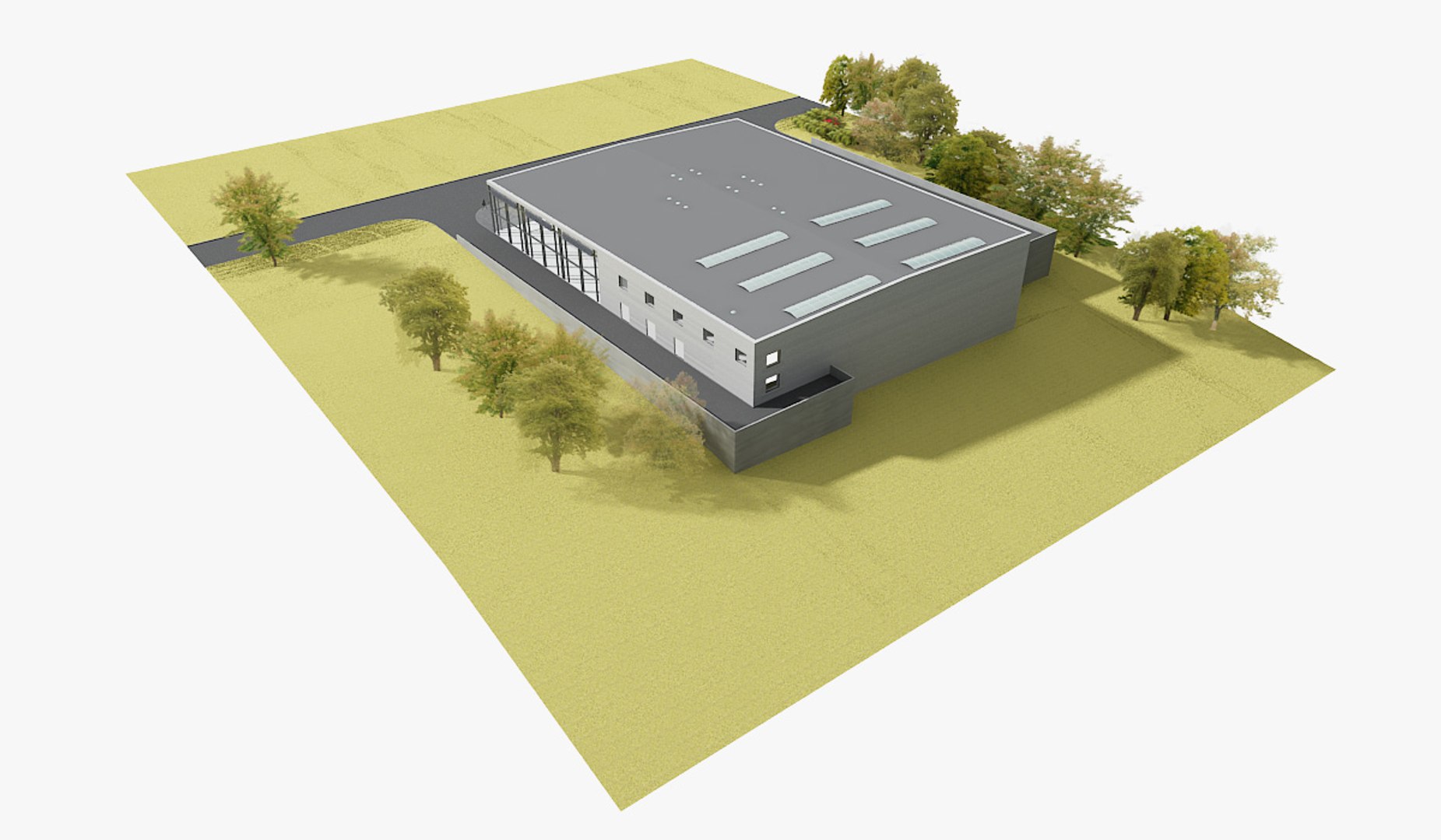 Car Building Architecture 3d Model