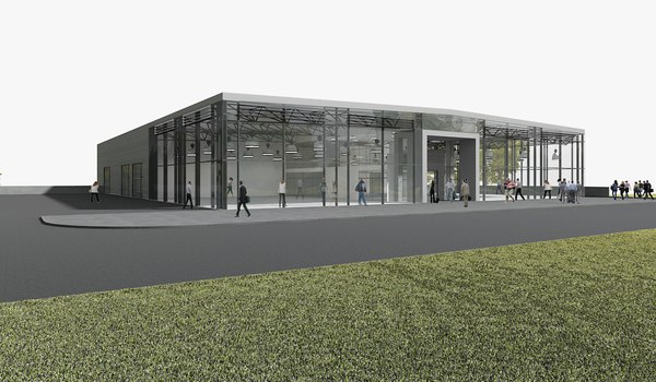 car building architecture 3d model