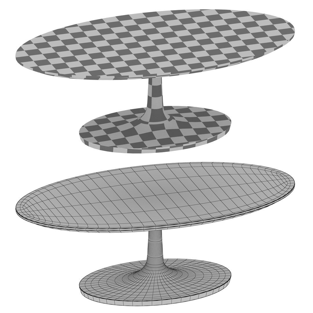 Coffee Table White Marble 3D Model - TurboSquid 1623078