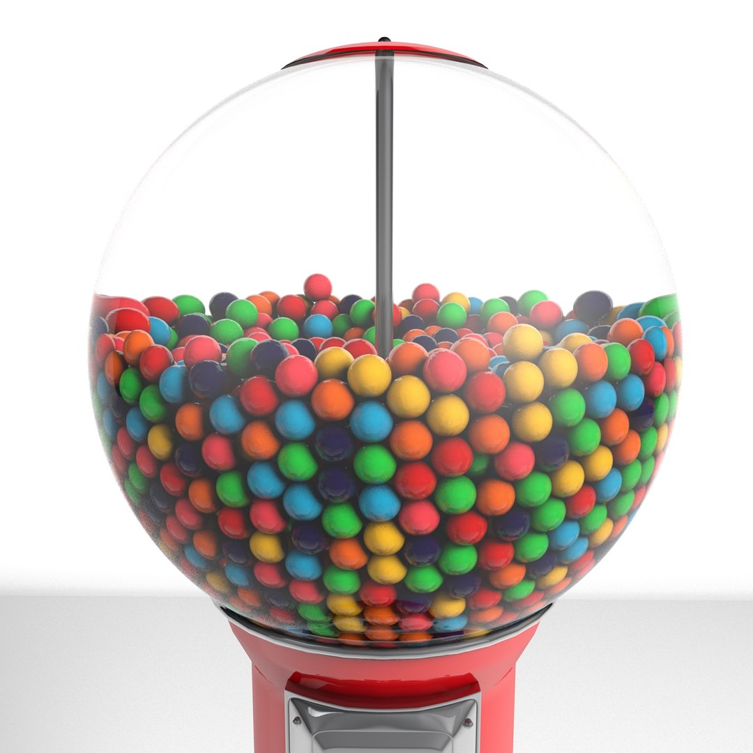 3d Retro Gumball Machine